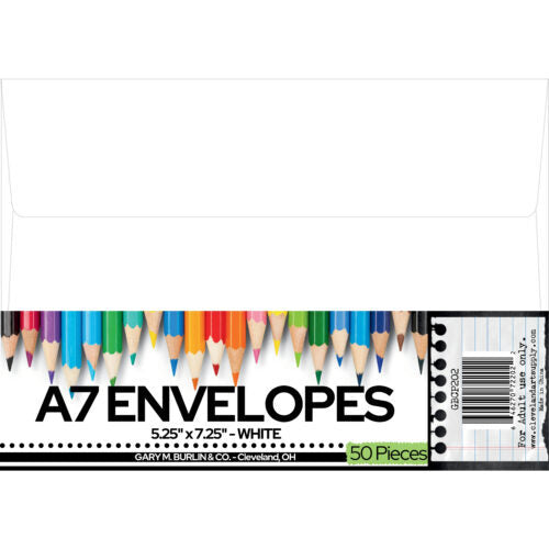 Gary Burlin A7 Envelopes - White (50 pieces) – Picnic Hill Create
