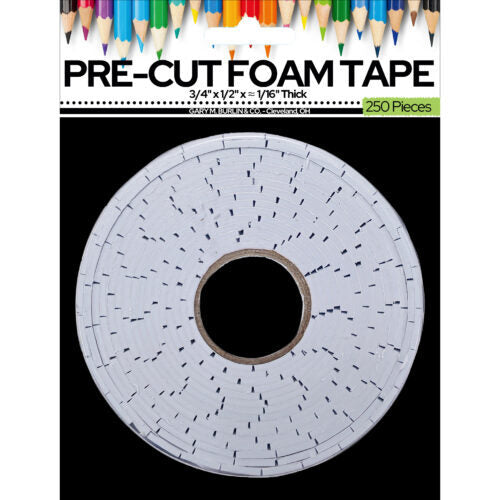 Gary Burlin - Pre-Cut Foam Tape - 3/4" x 1/2" x 1/16" (250 pieces ...