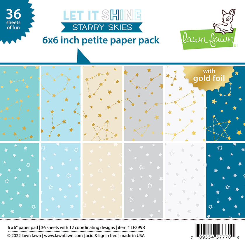 Lawn Fawn Starry Skies 6 x 6 Petite Paper Pack – Picnic Hill Create
